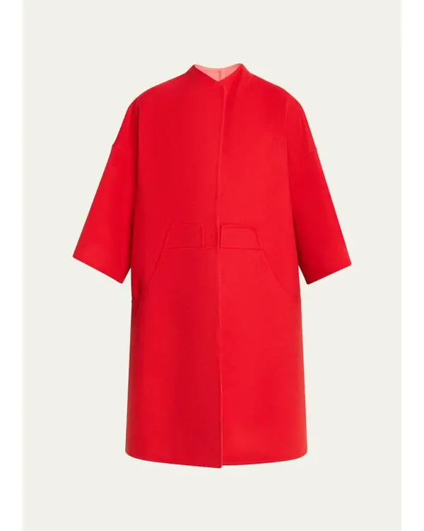 Giorgio Armani Bicolor Virgin Wool Coat