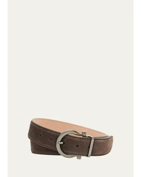 FERRAGAMO Leather Gancio-buckle Belt