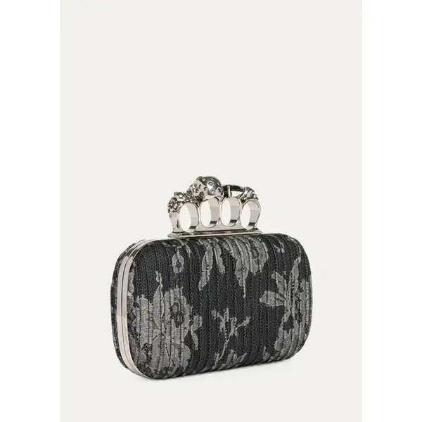 Alexander McQueen Embroidered Leather Skull Clutch