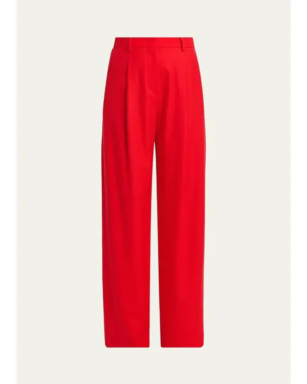 Giorgio Armani Wide-leg Virgin Wool Trousers