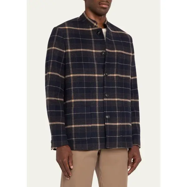 Massimo Alba Wool-cashmere Plaid Blazer