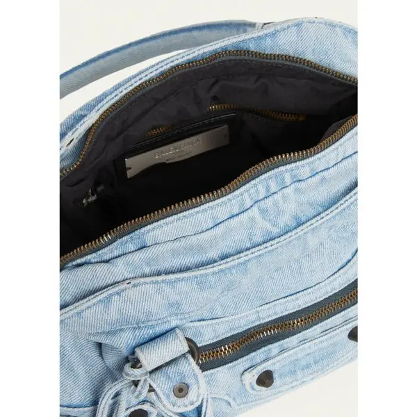 Balenciaga Le City Denim Top-handle Bag - Light Blue