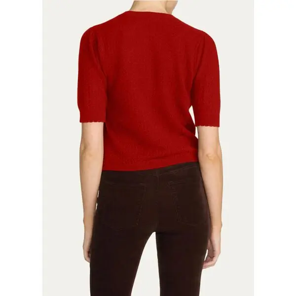 FRAME The Gathered Honeycomb Cashmere Sweater