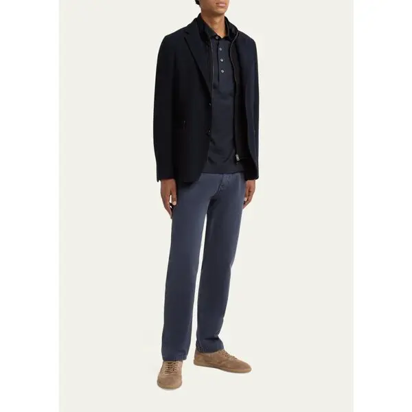 Zegna High Performance Jersey Wool And Cotton Jacket