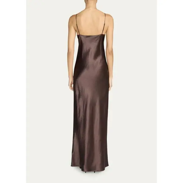 FRAME The Textured Satin Maxi Dress