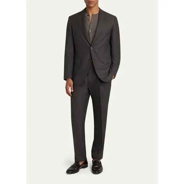 Brioni Wool And Silk Sharkskin Two-piece Suit