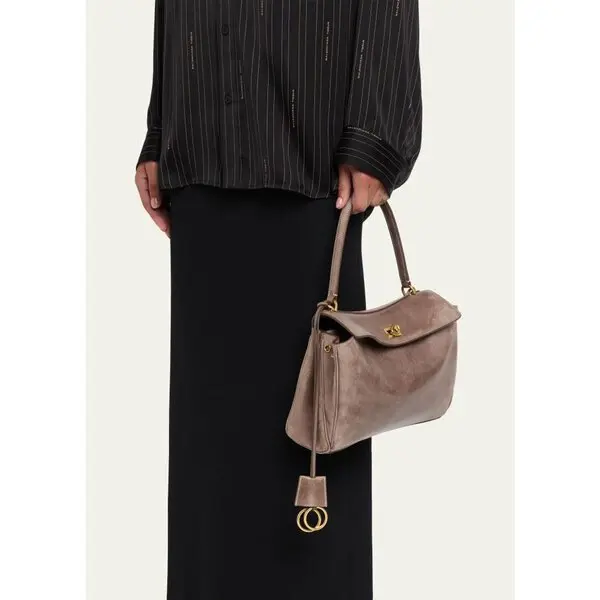 Balenciaga Rodeo Leather Top-handle Bag - Dark Noix