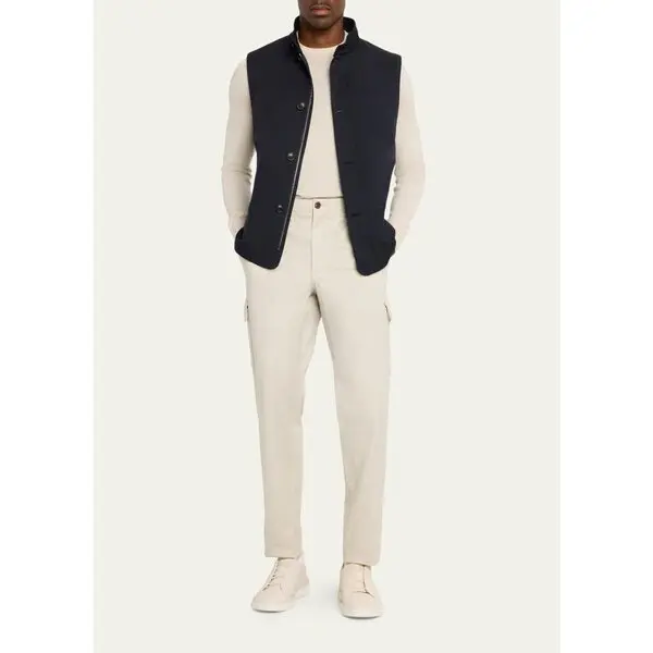 Zegna Motorin Stand Collar Button-front Vest