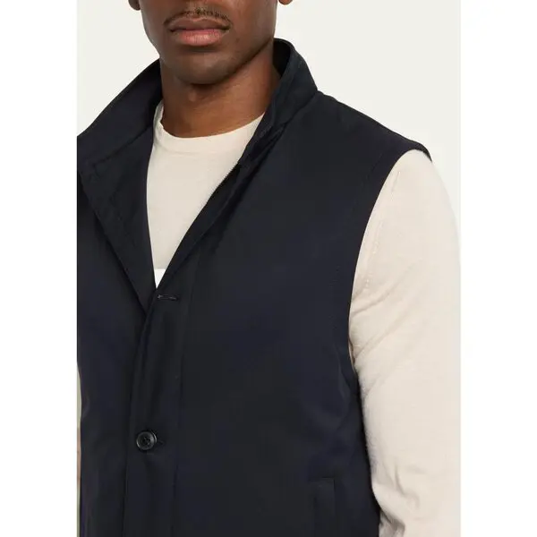 Zegna Motorin Stand Collar Button-front Vest
