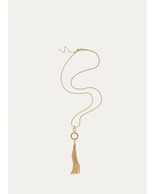 Lady Grey 14k Gold-plated Cleo Necklace With Tassel - Yellow