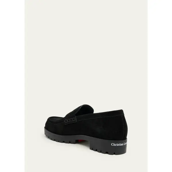 CHRISTIAN LOUBOUTIN Cavavin Leather Lug-sole Penny Loafers