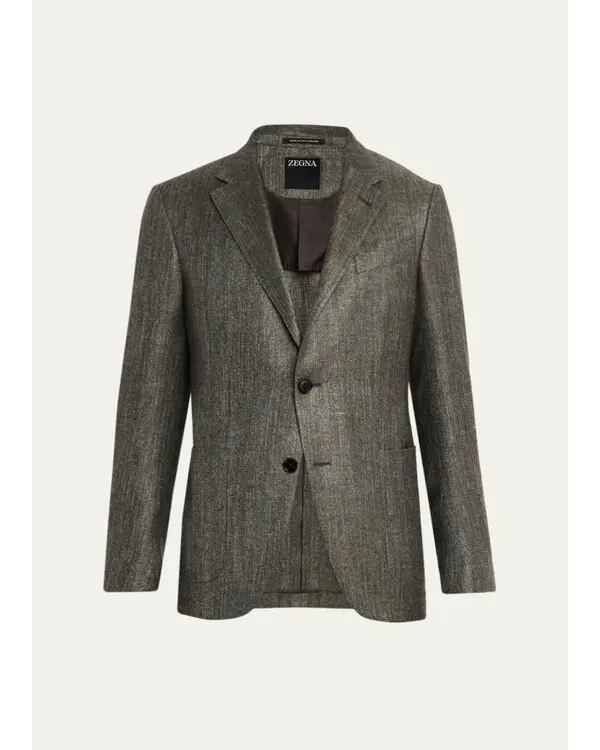 Zegna Silk-cotton Twill Single-breasted Sport Coat