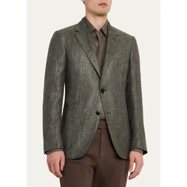 Zegna Silk-cotton Twill Single-breasted Sport Coat
