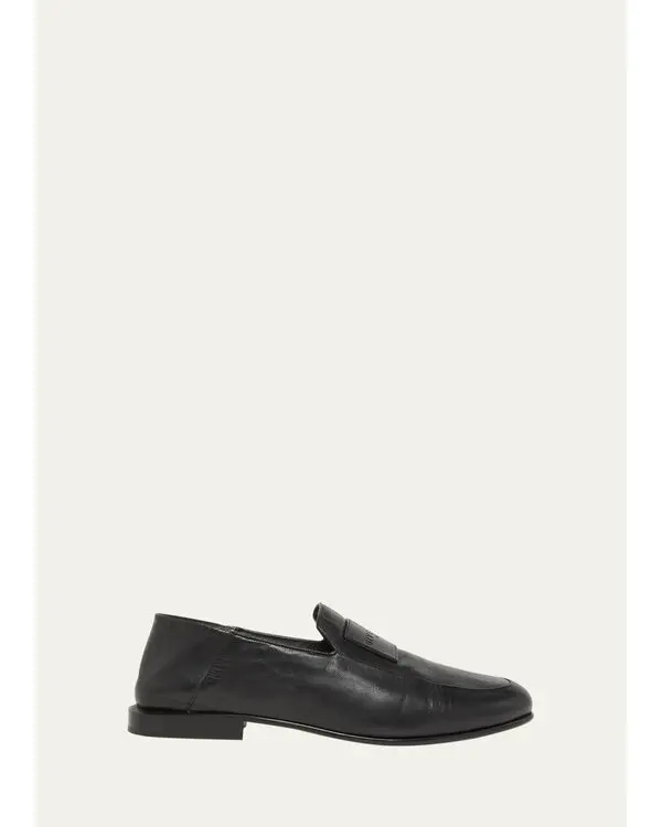 Givenchy Label Leather Foldable Loafers