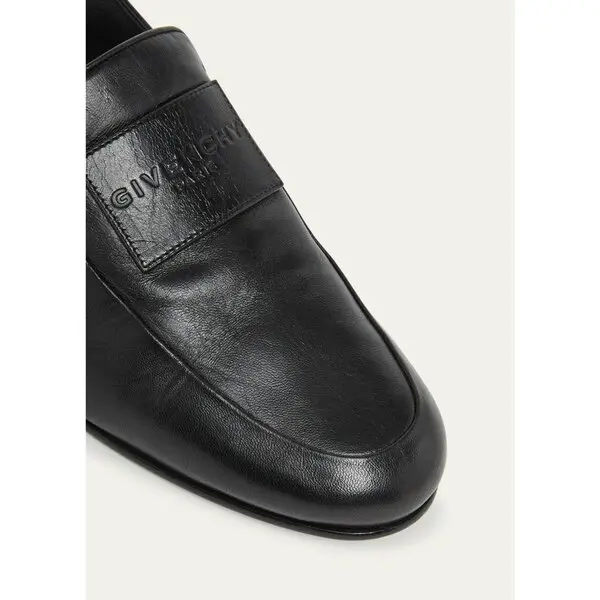 Givenchy Label Leather Foldable Loafers
