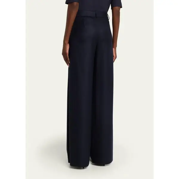 Giorgio Armani Flanella Cashmere Wide-leg Pants