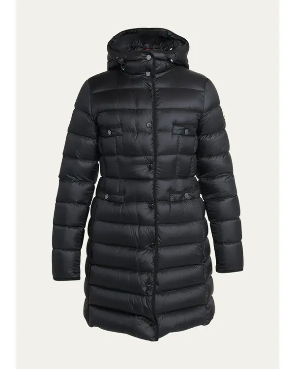 Moncler Hirma Hooded Long Down Jacket
