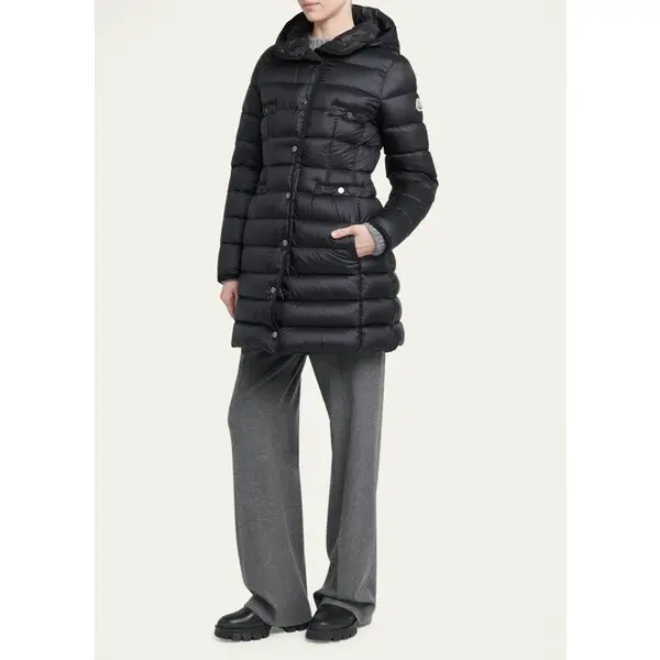 Moncler Hirma Hooded Long Down Jacket