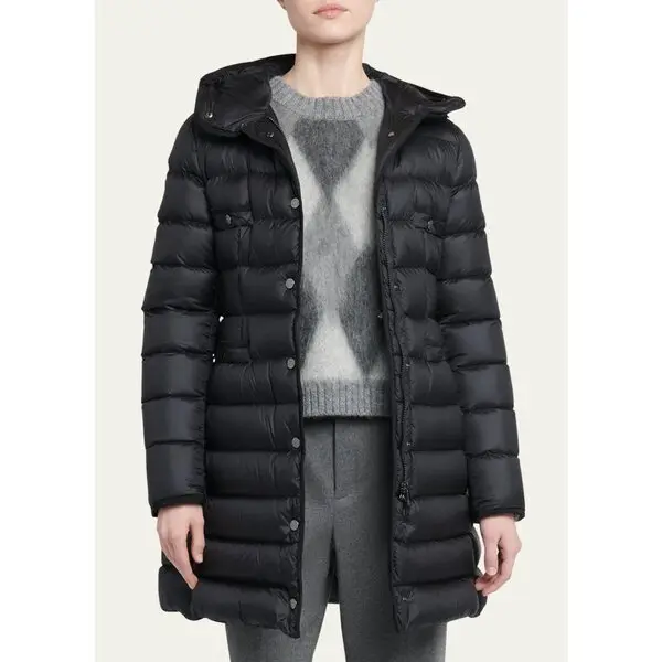 Moncler Hirma Hooded Long Down Jacket