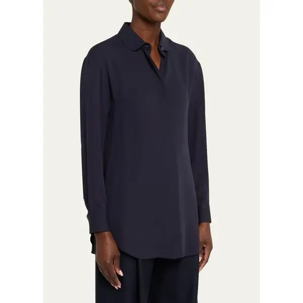 Giorgio Armani Silk Long-sleeve Button-down Shirt