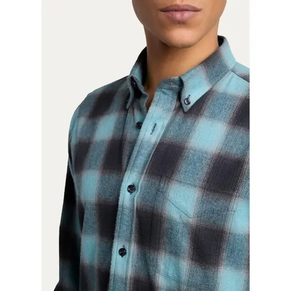 TOM FORD Brushed Flannel Check Button-down Shirt
