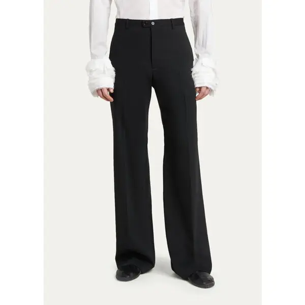 JIL SANDER Wool Blend Wide-leg Trousers