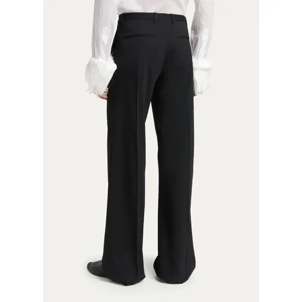 JIL SANDER Wool Blend Wide-leg Trousers