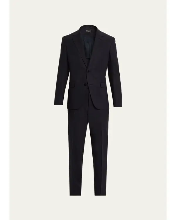 Zegna Linen Single-breasted Two-piece Suit