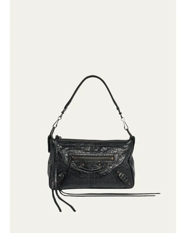 Balenciaga Le City Moto Mini Leather Shoulder Bag