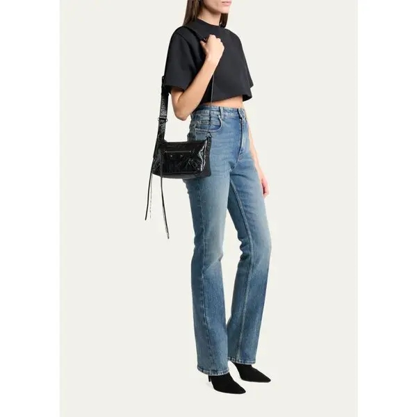 Balenciaga Le City Moto Mini Leather Shoulder Bag