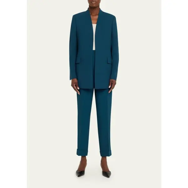 Akris Chris Cool Wool Tapered-leg Ankle Pants