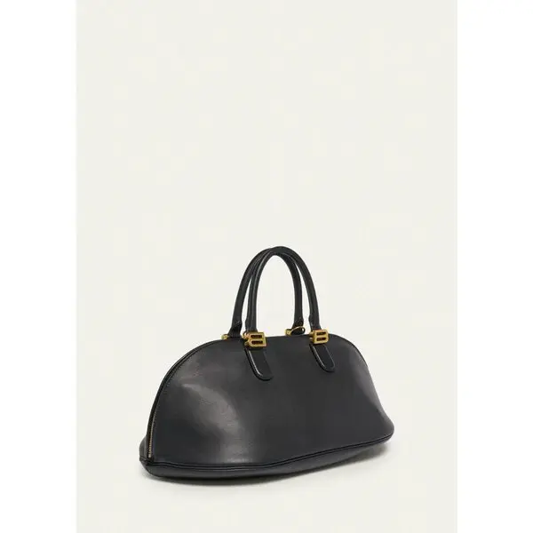 Balenciaga Bolero Medium Leather Bowling Bag