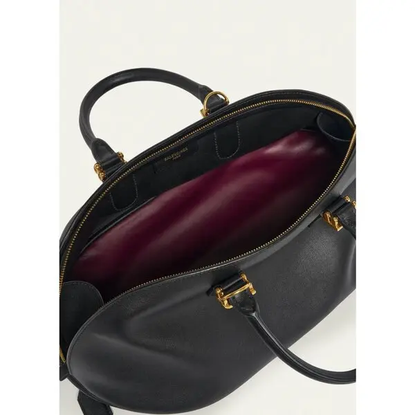 Balenciaga Bolero Medium Leather Bowling Bag