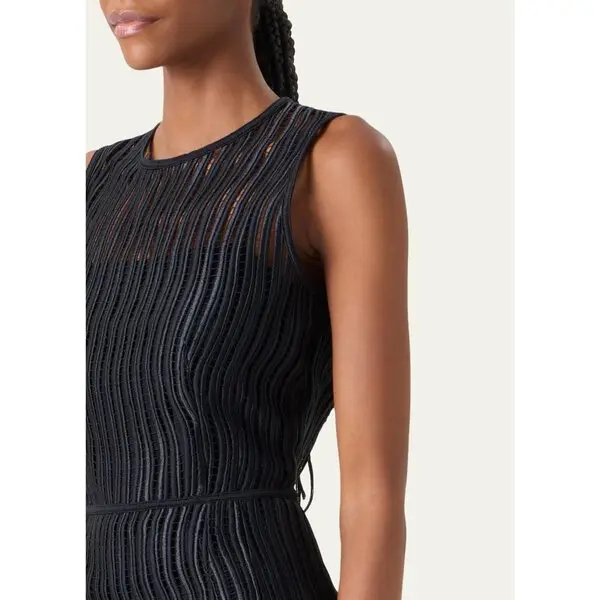 Akris Techno Wave Guipure Sheath Midi Dress