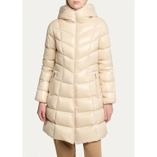 Moncler Marusse Hooded Mid-length Down Jacket