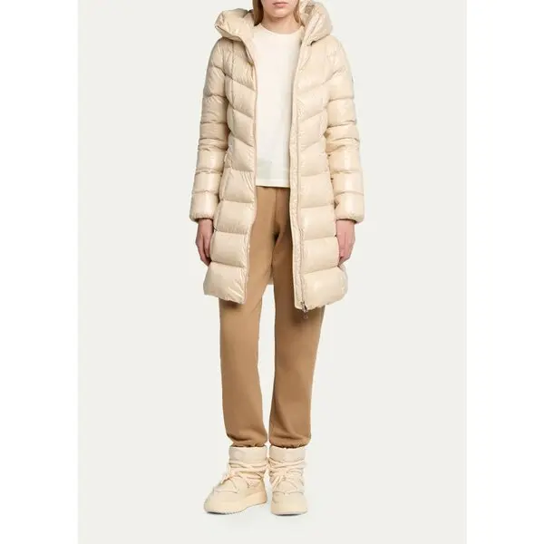 Moncler Marusse Hooded Mid-length Down Jacket
