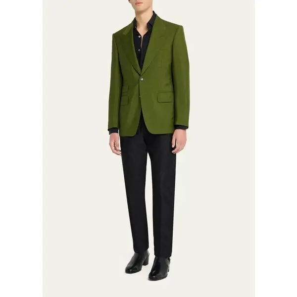 TOM FORD Wool Peak Lapel Single-breasted Sport Coat