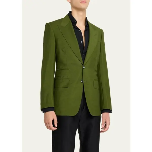 TOM FORD Wool Peak Lapel Single-breasted Sport Coat