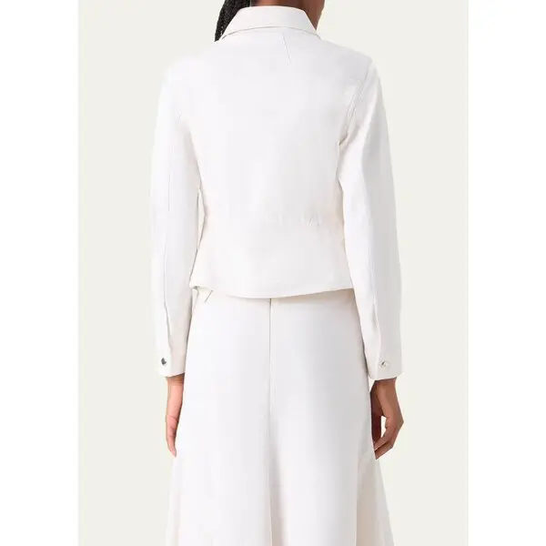 Akris Hugh Stretch Denim Zip Jacket