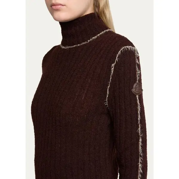 Moncler Wool-blend Fringed Turtleneck Sweater