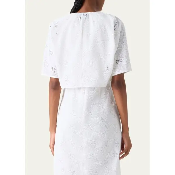 Akris Honora Orbit Broderie Anglaise Bolero Jacket