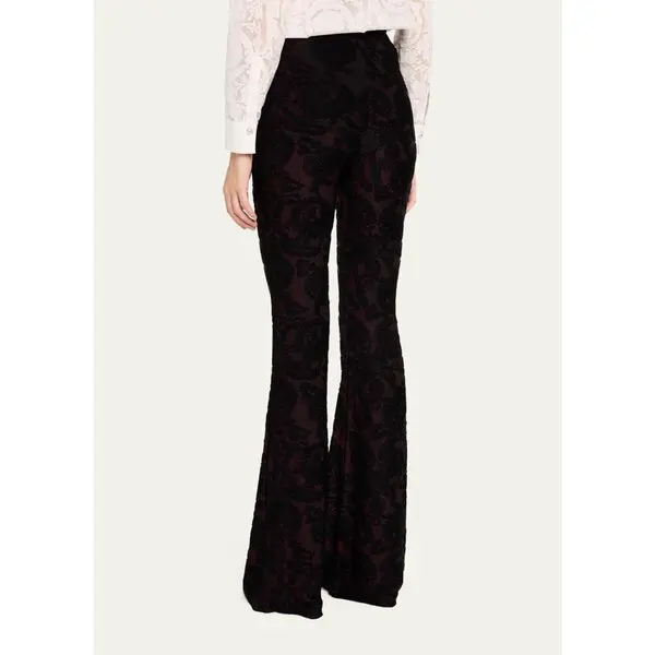Etro Paisley Chenille Jacquard Flare Pants