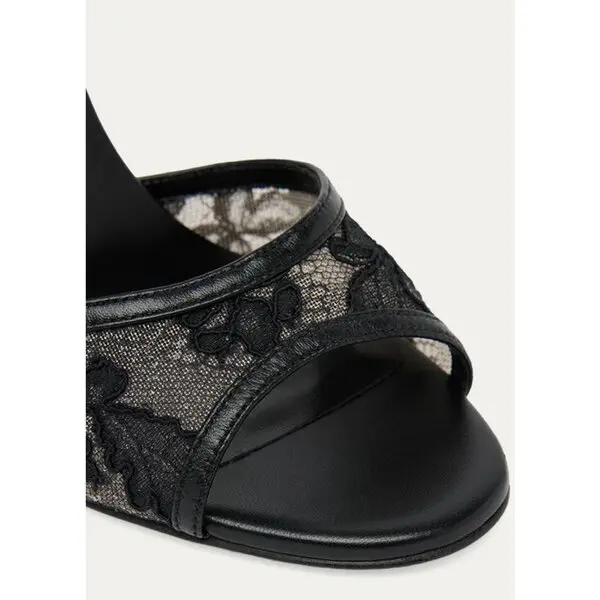 CHRISTIAN LOUBOUTIN 100mm Miss Z Lace Slingback Sandals - Black