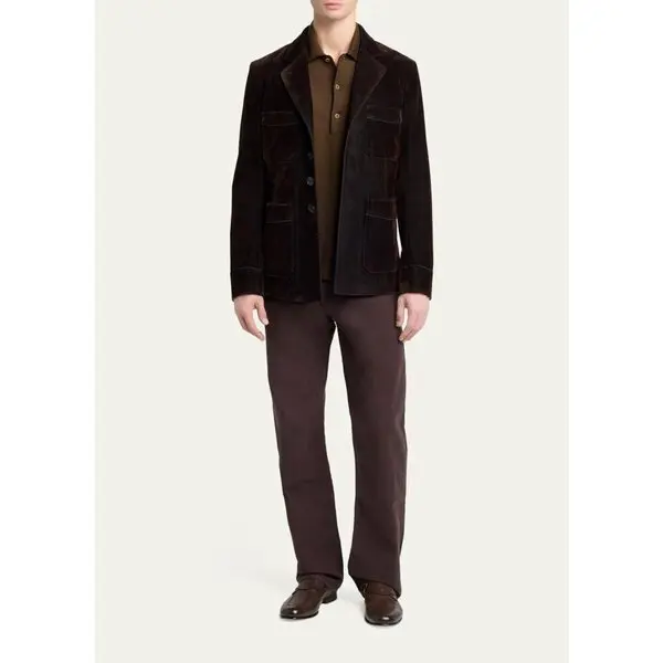 TOM FORD Wool Patch Pocket Single-breasted Blazer