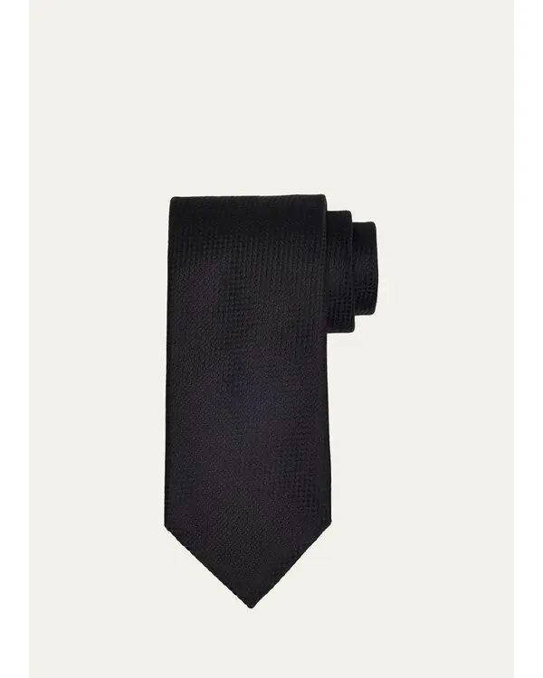 TOM FORD Jacquard Silk Tie - Black