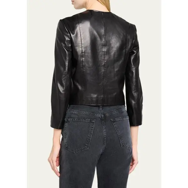 R13 Front-snap Leather Jacket