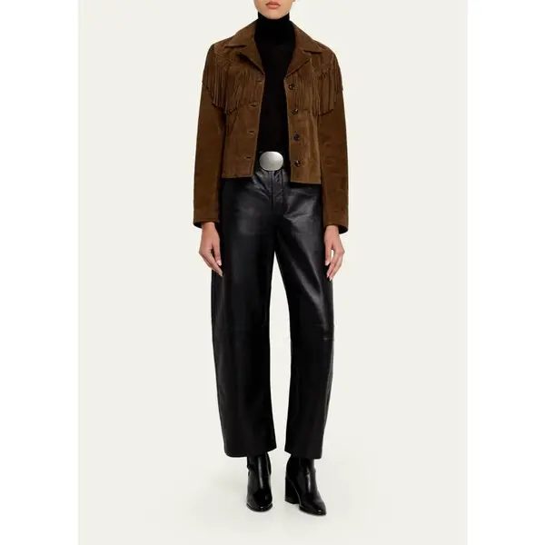 NILI LOTAN Eloi Fringed Suede Jacket