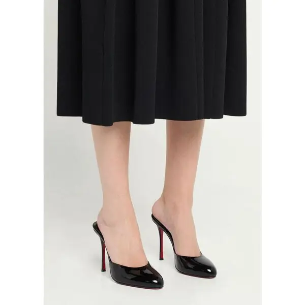CHRISTIAN LOUBOUTIN 100 Mm Dolly Patent Leather Mules