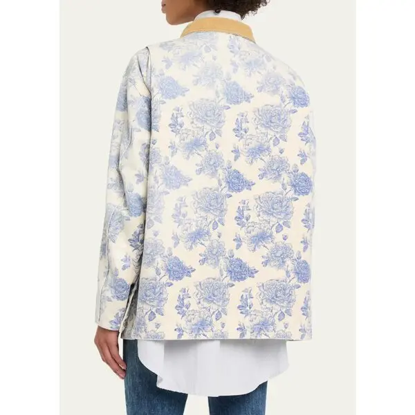 R13 Corduroy-collar Toile Cotton Chore Jacket