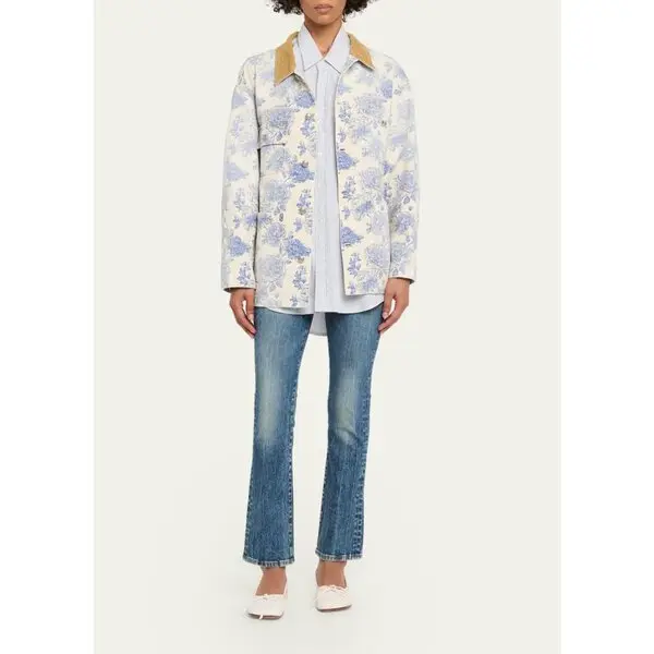 R13 Corduroy-collar Toile Cotton Chore Jacket